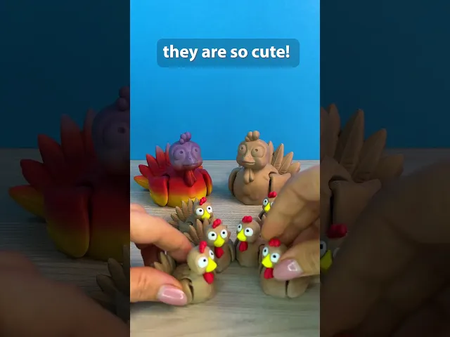 Articulated Thanksgiving Turkey (Keychain & Toy) - 3D model by Valeria ...