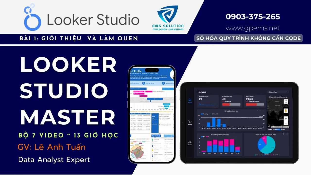 Khóa học LS2401 Phân Tích Dữ Liệu với Looker Studio - CÔNG TY TNHH GIẢI PHÁP SỐ EMS