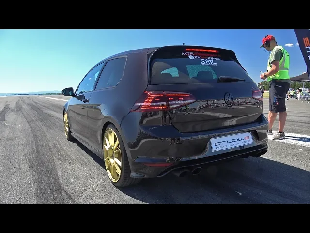 Watch This RS3-Swapped, 591-HP Volkswagen Golf R Demolish a Drag Strip