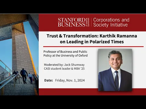 Karthik Ramanna - Leadership and Climate Accounting Speaker - Stern ...