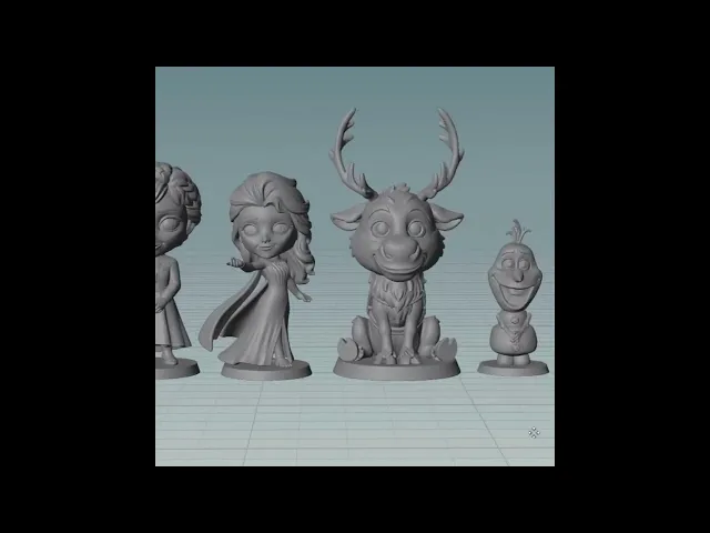 Elsa Frozen II – Free Sample STL | Full 14-Character Bundle on Profile ...