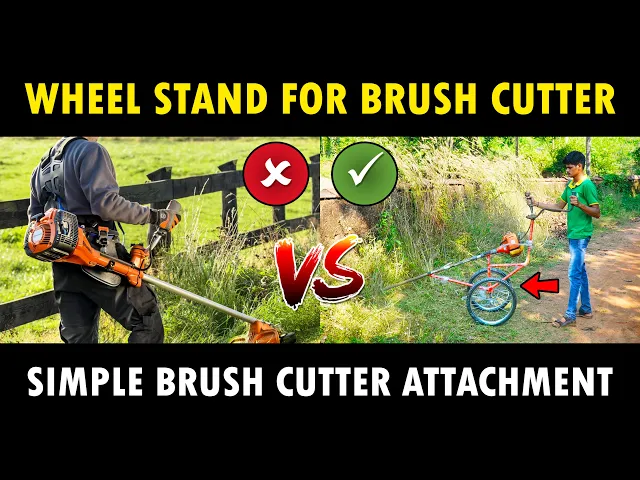 Wheel Stand for Brush Cutter | Wheel Stand attachment for Grass Cutting ...