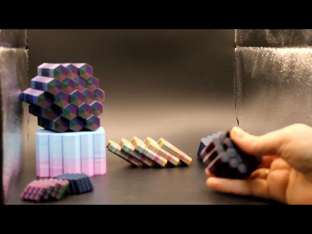 StrataStack: Geometric Hexagonal Crystal Form – 3D Print File for Purge ...