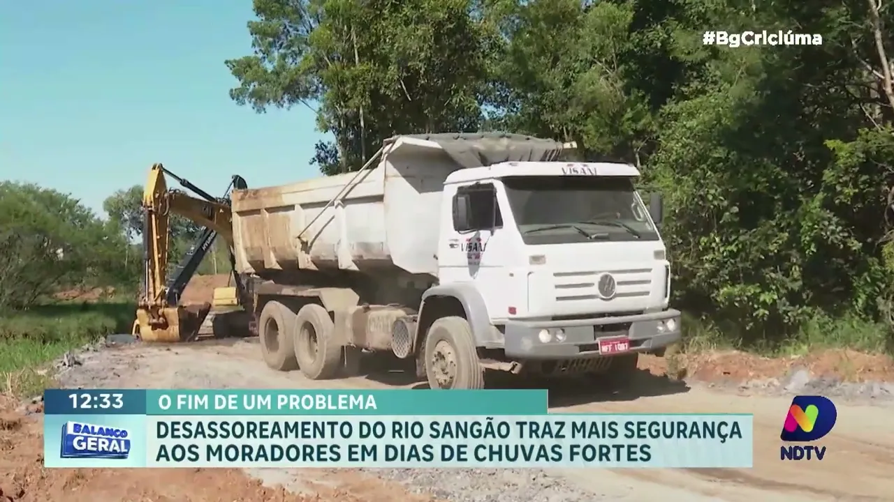 Desassoreamento do Rio Sangão traz esperança para a comunidade