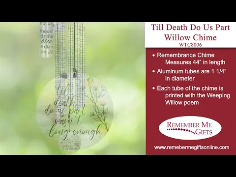 Personalized Remembrance Chimes: Til Death Do Us Part Chime