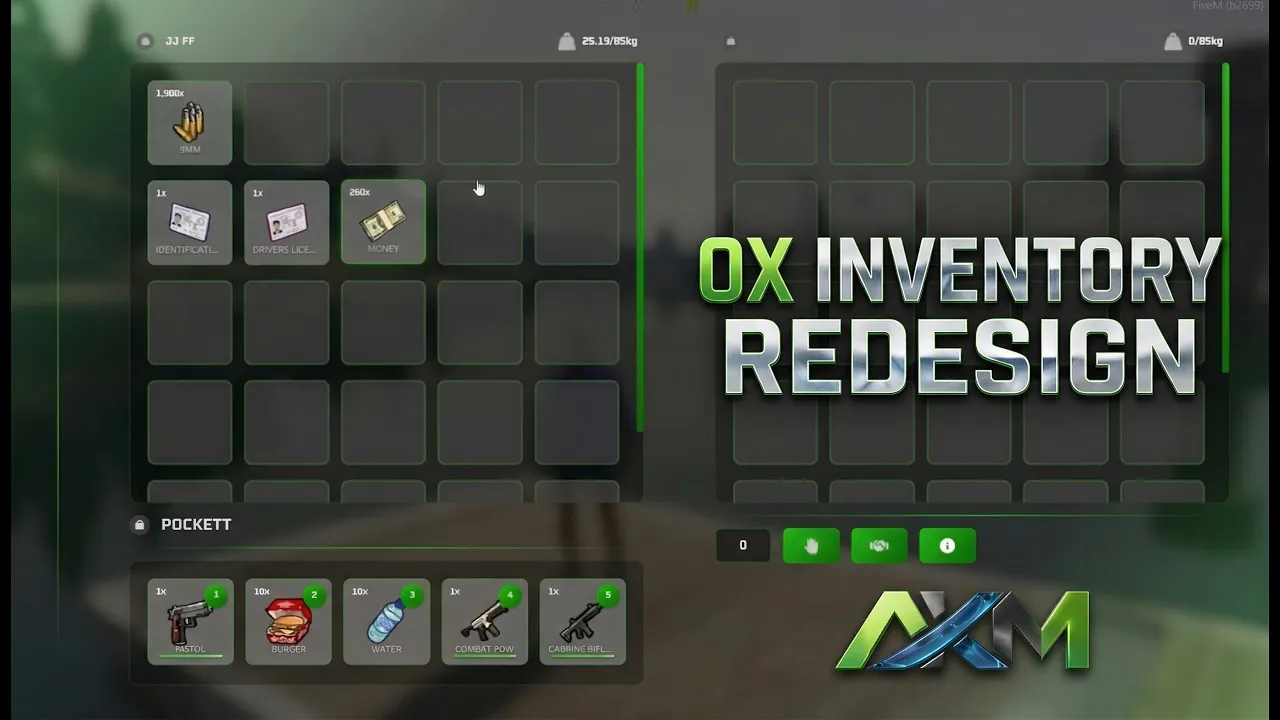 AKM STUDIO · OX Inventory Redesign