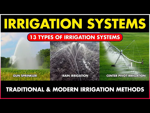 Different Types of irrigation systems in Agriculture | Drip, Gun ...