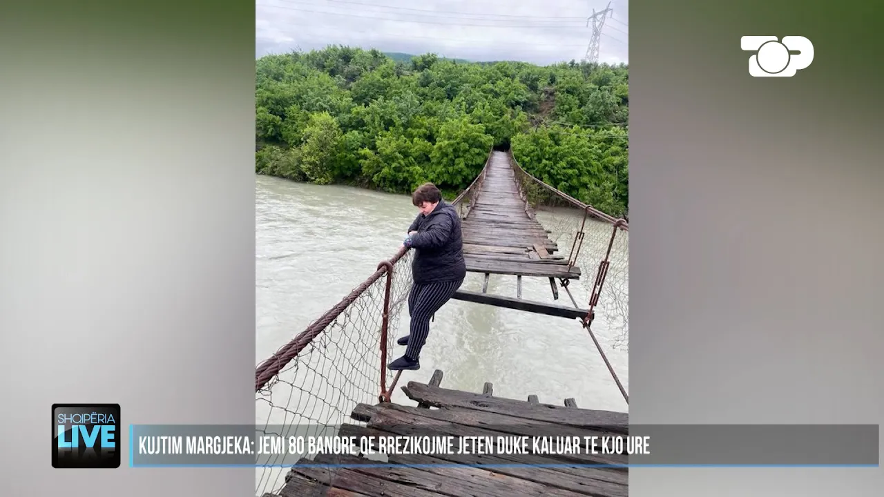 80 banorë në Bujan rrezikojnë jetën në urën e shkatërruar, kalojnë edhe ...