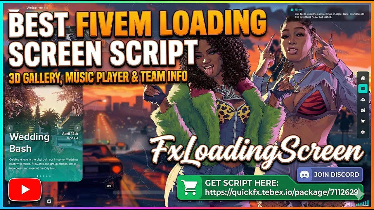 QuickFX · Modern & Interactive FiveM Loading Screen (Fully Configurable [QB-Core/ ESX/ Standalone]