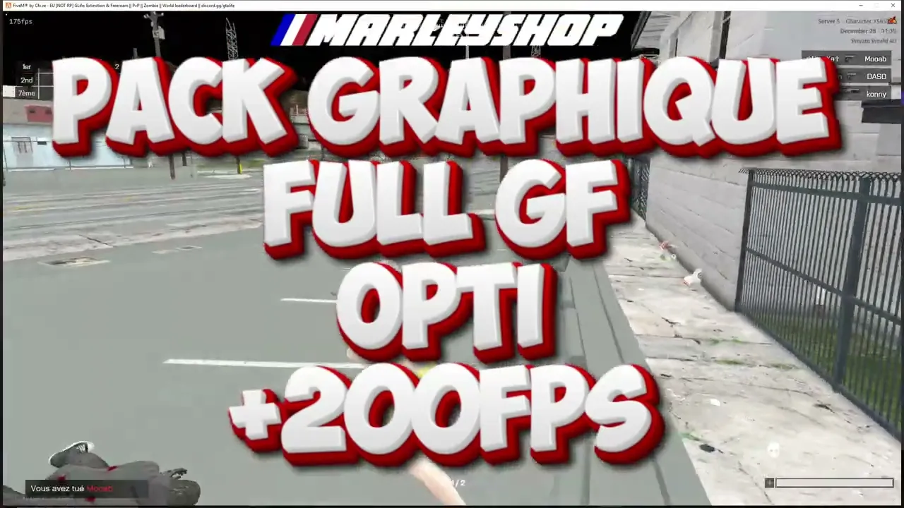 MarleyShop · Pack Full Opti GF +200FPS