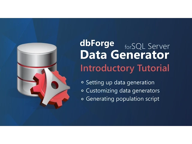 Data Generator for SQL Server
