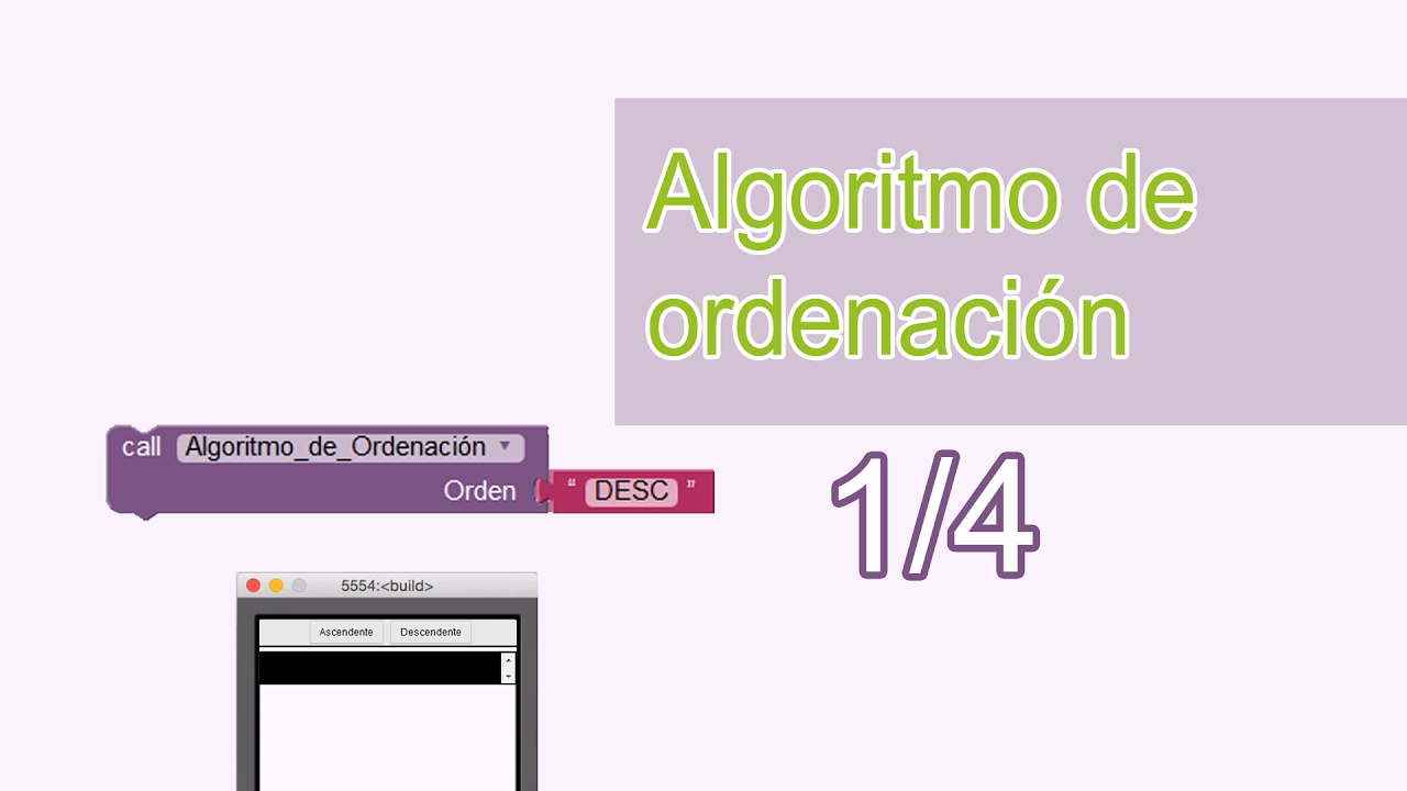 Tutoriales - Algoritmo de ordenación con AppInventor