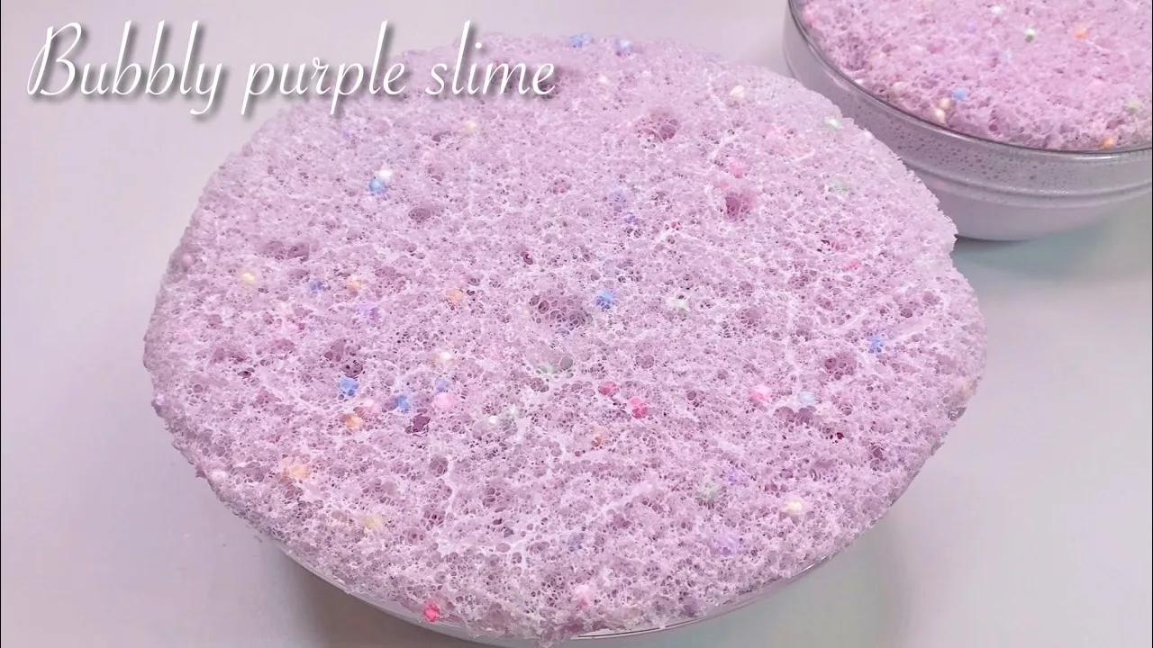 【ASMR】🫧しゅわしゅわつぶつぶスライム🫧【音フェチ】Bubbly purple slime | ASMR Emiko Ffujio ...