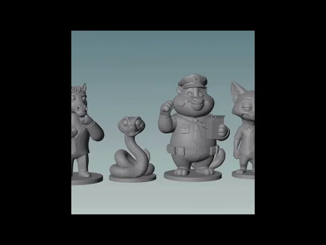 Zootropolis Characters STL Files | Kids Cartoon 3D Print Collection ...