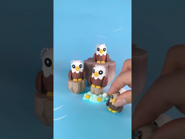 Cute Flexi Eagle (Toy, Keychain) + print-in-parts, Articulated Toy Mini ...