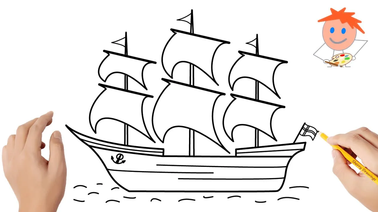How to draw a ship | Easy drawings