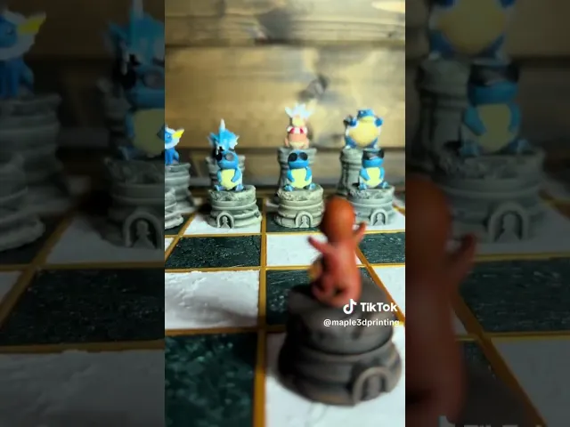 Pokemon Chess Set - Customizable - Support Free - 3D model by Maple 3D ...