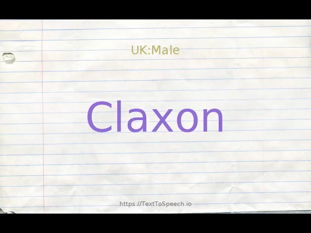 Claxon Definition