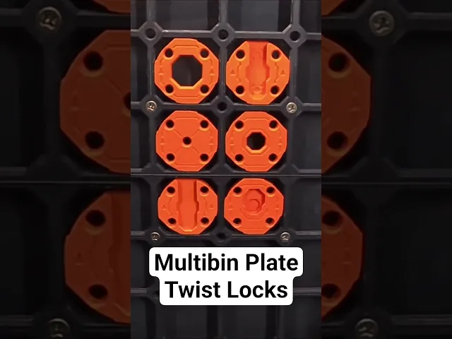 Multipoint Rail - Small Threads - Multibin Plate Twist Lock - 3D model ...