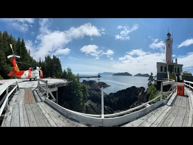 This Remote Alaskan Lighthouse's Wooden Helipad Belongs In Star Wars