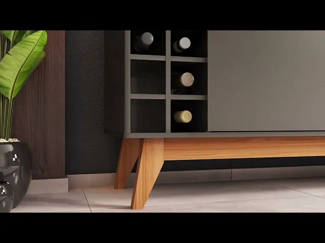 Rack para TV até 60 Polegadas 2 Portas 135cm Wine Versátile Casa D ...