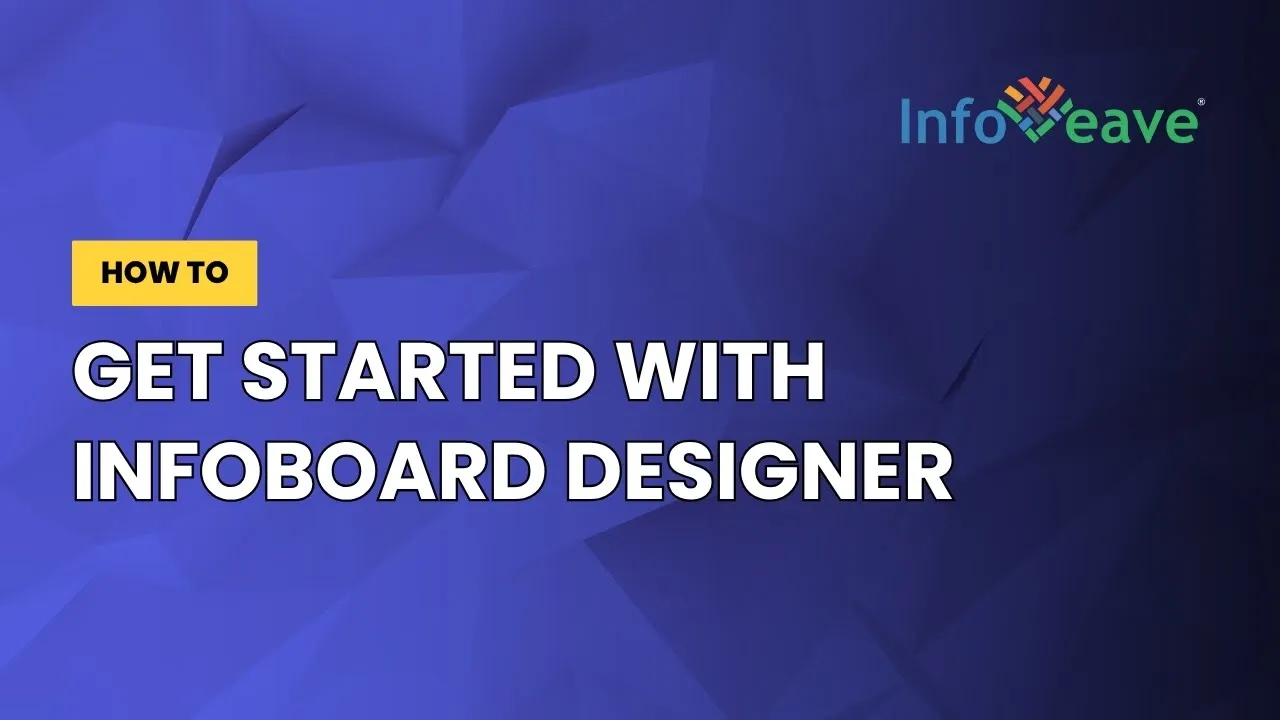 Get started with Infoboard designer | Infoveave Help