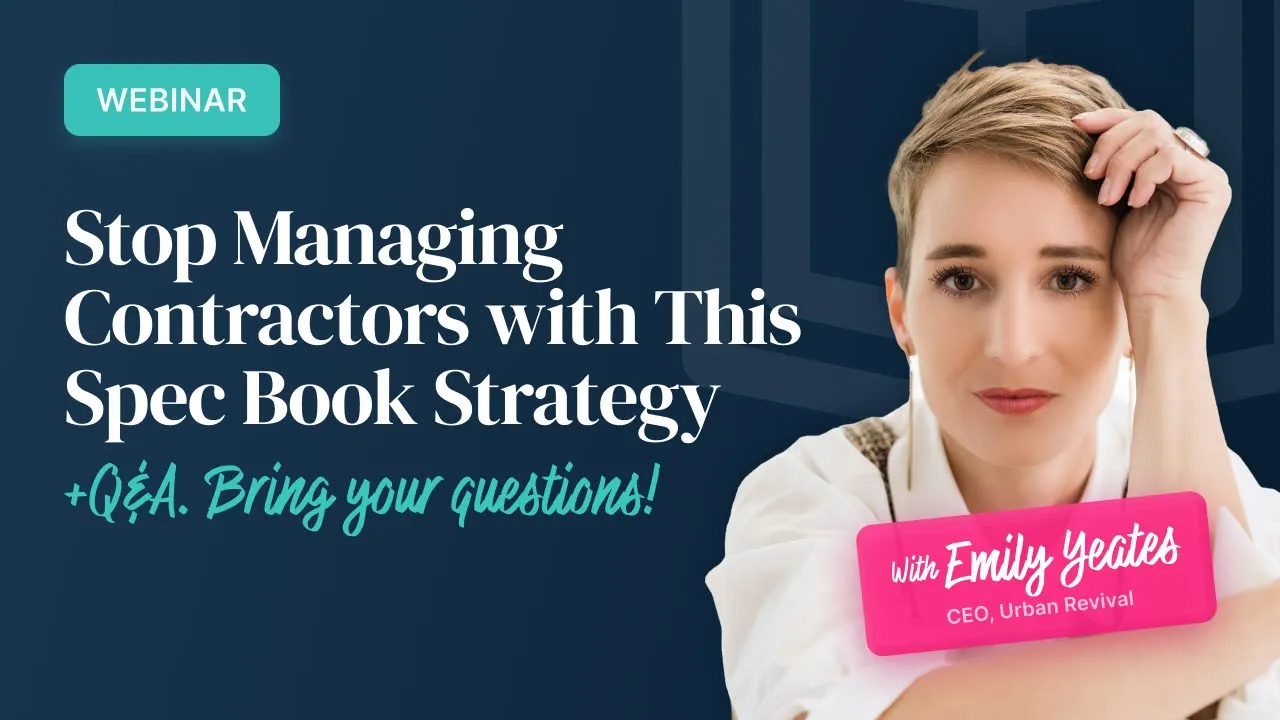 Stop Managing Contractors with This Spec Book Strategy with Emily ...