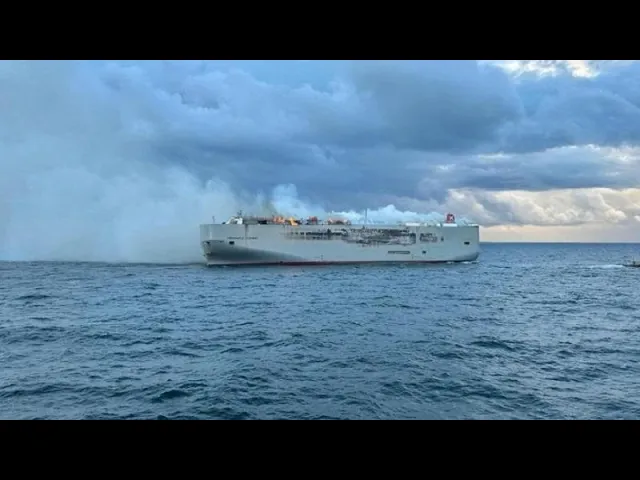 That Flaming Cargo Ship Is Loaded With Nearly 500 EVs, Not 25